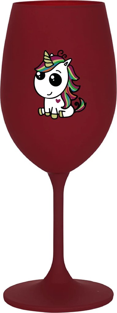 DUHOVÝ JEDNOROŽEC - bordo sklenice na víno 350 ml