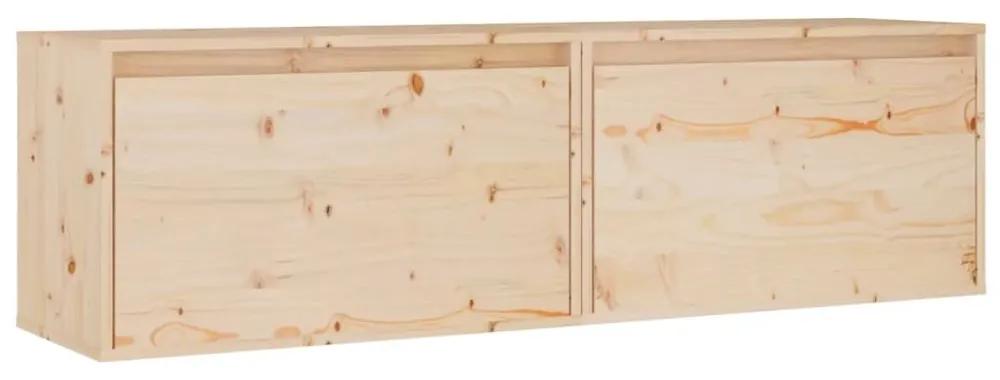 Petromila Nástěnné skříňky 2 ks 60 x 30 x 35 cm masivní borové dřevo