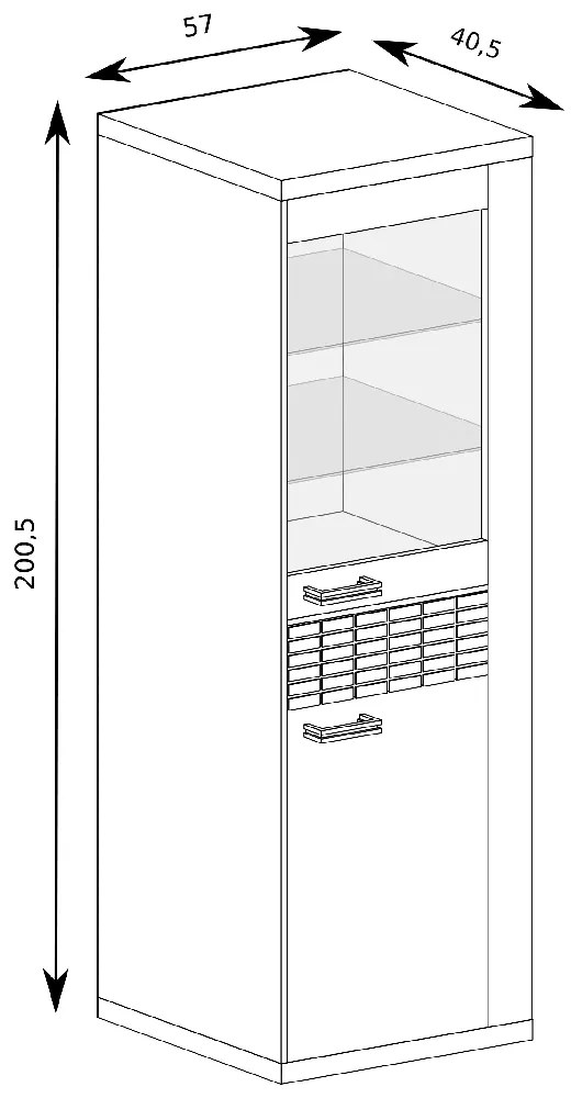Obývací stěna Natural - sestava D - dub ribbeck
