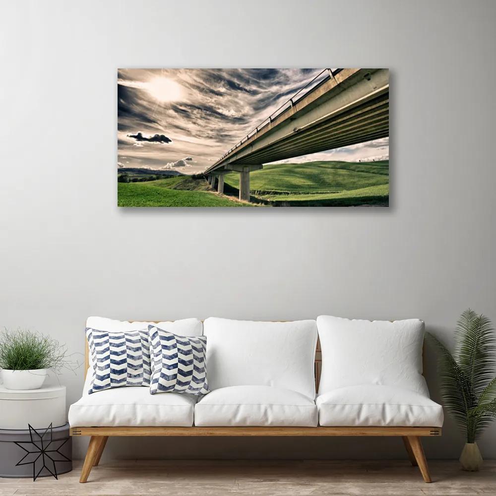 Obraz na plátně Dálnice Most Údolí 120x60 cm
