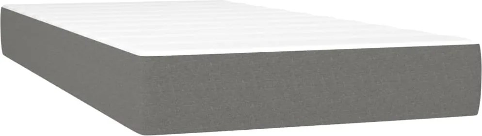 Box spring postel s matrací a LED tmavě šedá 80 x 200 cm textil 3139150
