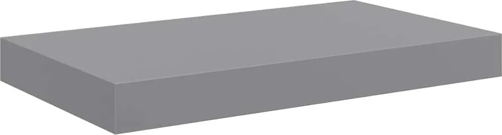 Plovoucí nástěnné police 4 ks šedé 40 x 23,5 x 3,8 cm MDF 323849
