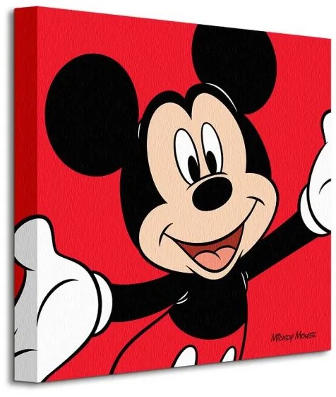 Art Group Obraz na plátně Disney Mickey Mouse (Red) Velikost: 40 x 40 cm