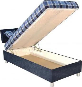 Falco Čalouněná postel Skin 90x200, s úložným prostorem, Molino 620