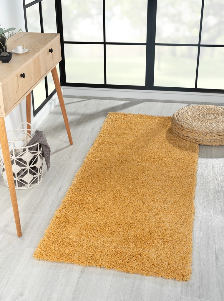 My Flair, Běhoun My Shaggy goldgelb, 80x300, žlutá, chodba / předsíň