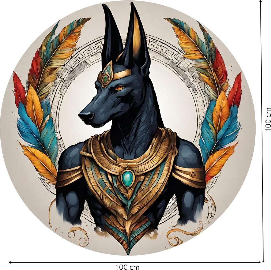 PIPPER. Kruhová samolepka na zeď "Anubis" Velikost: 100cm