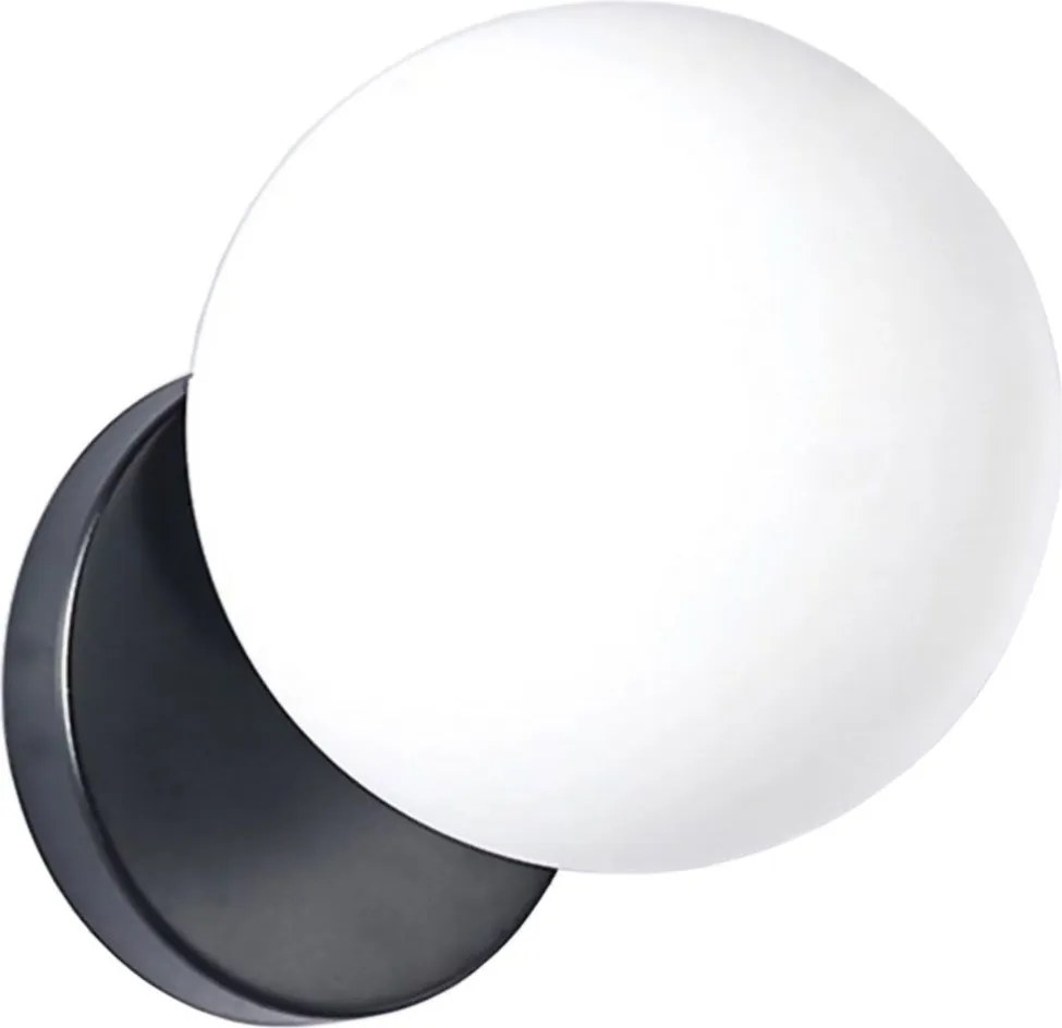 Toolight - Skleněná nástěnná lampa APP949-1W Kinkiet, černá, OSW-03209