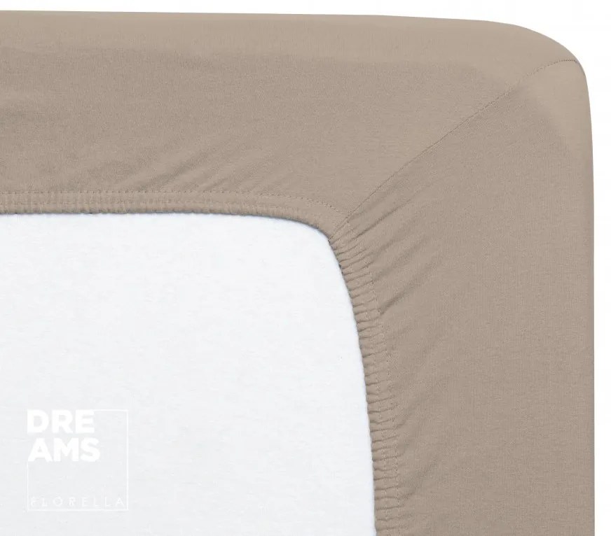 Florella Prostěradlo Organic Cotton Jersey Taupe, 140-160x200 cm