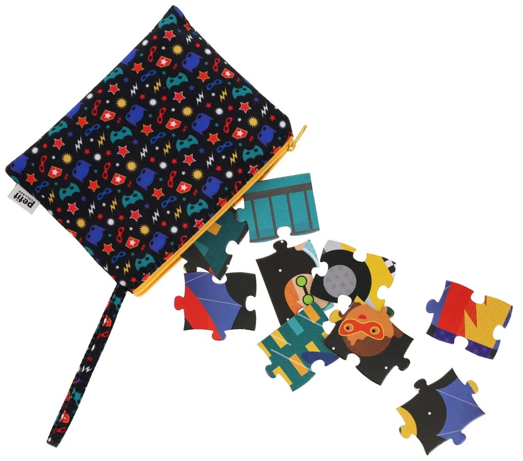 Petit Collage Oboustranné puzzle Superhrdinové