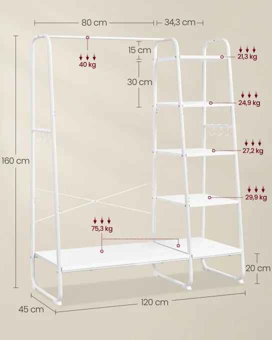 Věšákový stojan s botníkem RGR116W02