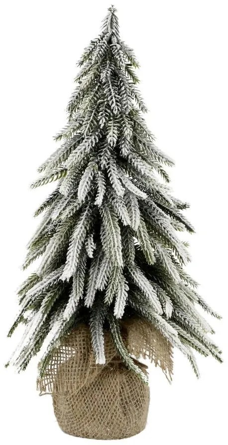 Zasněžený vánoční stromek v jutě Fleur Pine Tree - 35 cm