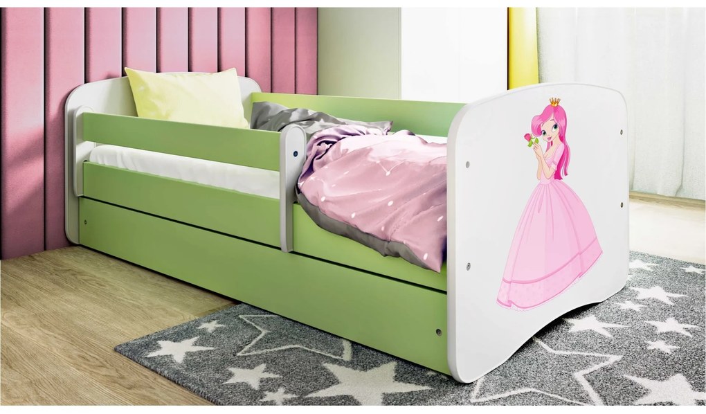 Dětská postel Babydreams princezna zelená