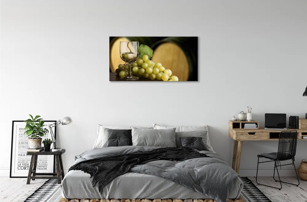 Obrazy na plátně Sklenice hroznového sudu 125x50 cm
