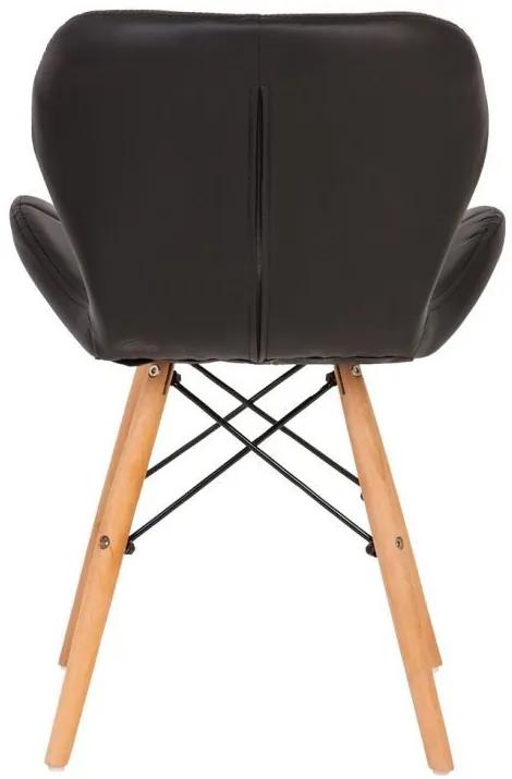 ModernHome Jídelní židle sada 4 ks - černé, DC-005 BLACK