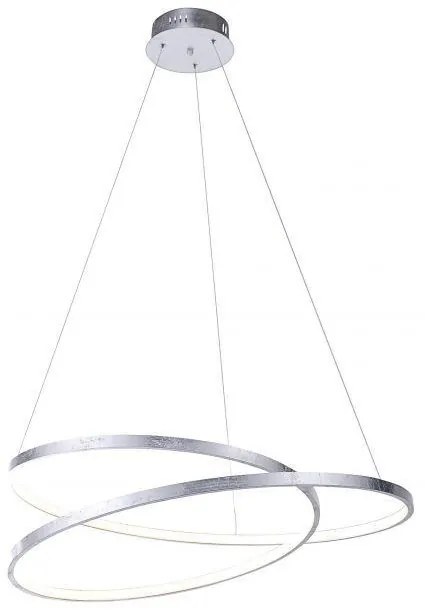 PN 2474-21 ROMAN LED závěsné svítidlo, imitace plátkového stříbra, kruhové, design SimplyDim 3000K - PAUL NEUHAUS