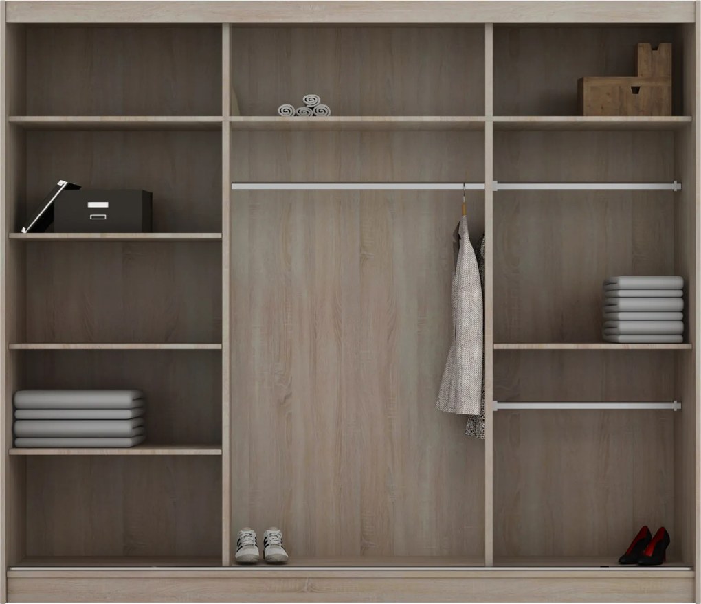 ARK Šatní skříň ESO, Wenge 250 cm