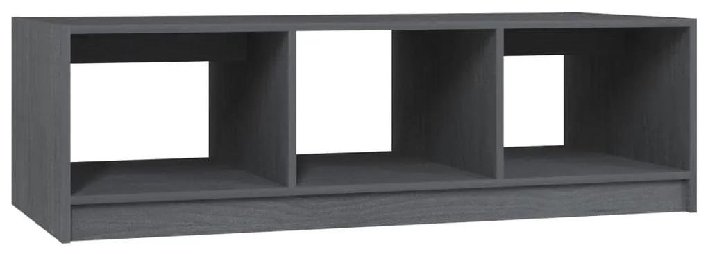 809914 vidaXL Konferenční stolek šedý 110 x 50 x 34 cm masivní borové dřevo