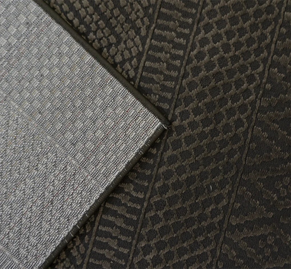 BE Koberec Zurich 1901 DARK GREY - šedý obdélníkový Rozměr: 60x100 cm
