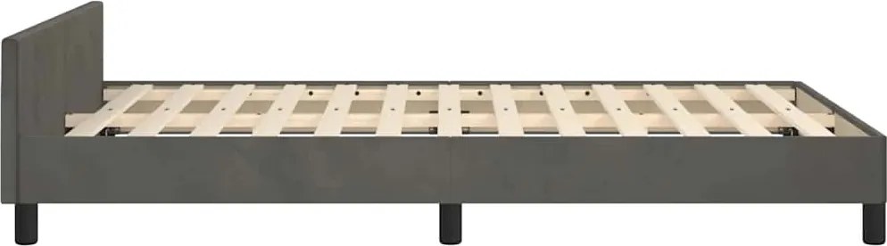 Rám postele bez matrací tmavě šedá 120x190 cm samet 3270597