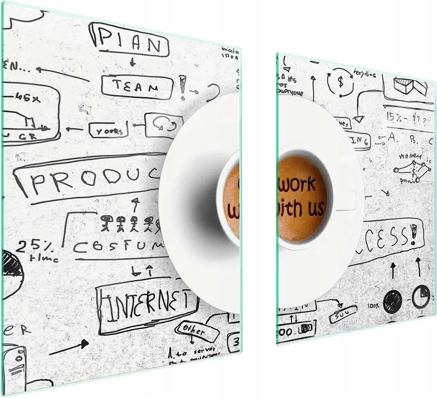 Skleněná ochranná deska na sporák 85x52 Káva sklo Indukce 7v1