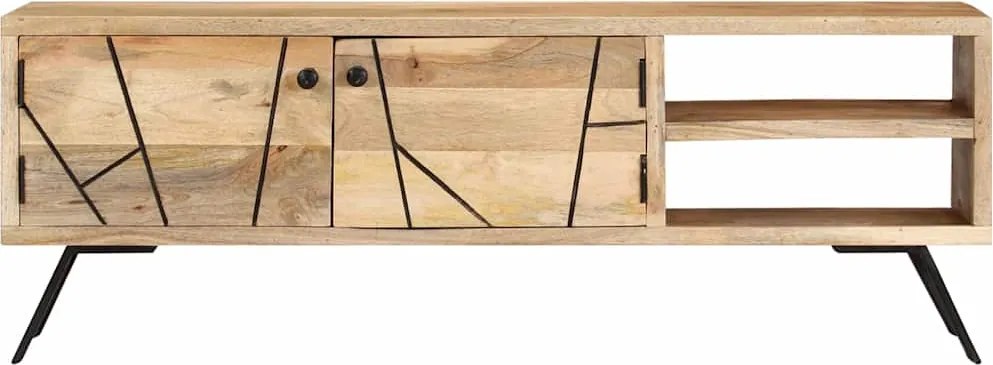 TV stolek 110 x 30 x 40 cm masivní mangovníkové dřevo 328312