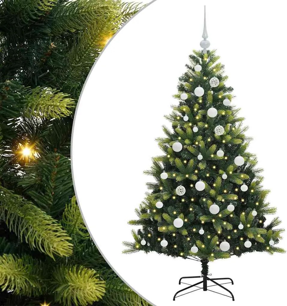Umělý zavěšený vánoční stromeček 150 LED Zelená 150 cm PVC a PE 3395985
