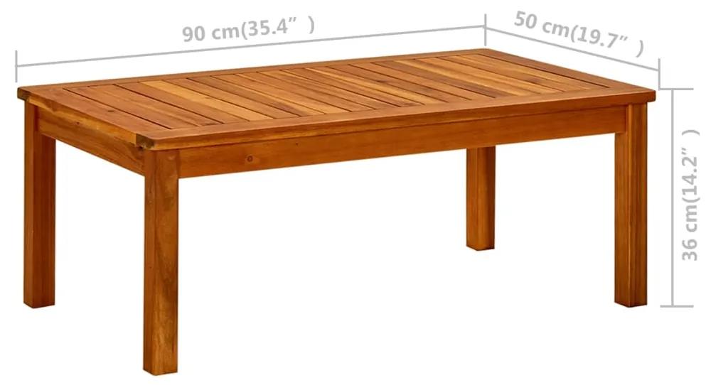 vidaXL Zahradní konferenční stolek 90 x 50 x 36 cm masivní akácie