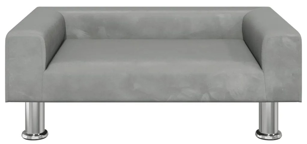 Dětská pohovka světle šedá 70 x 45 x 26,5 cm samet - Default Title