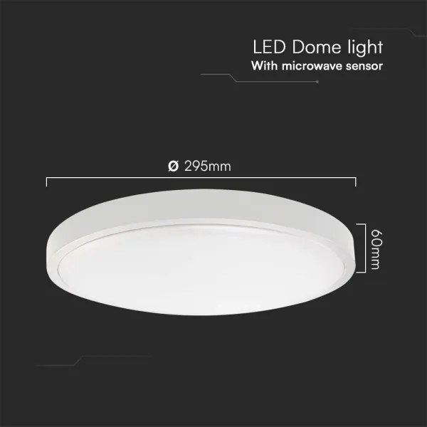 LED Koupelnové stropní svítidlo se senzorem LED/18W/230V 3000K IP44 bílá