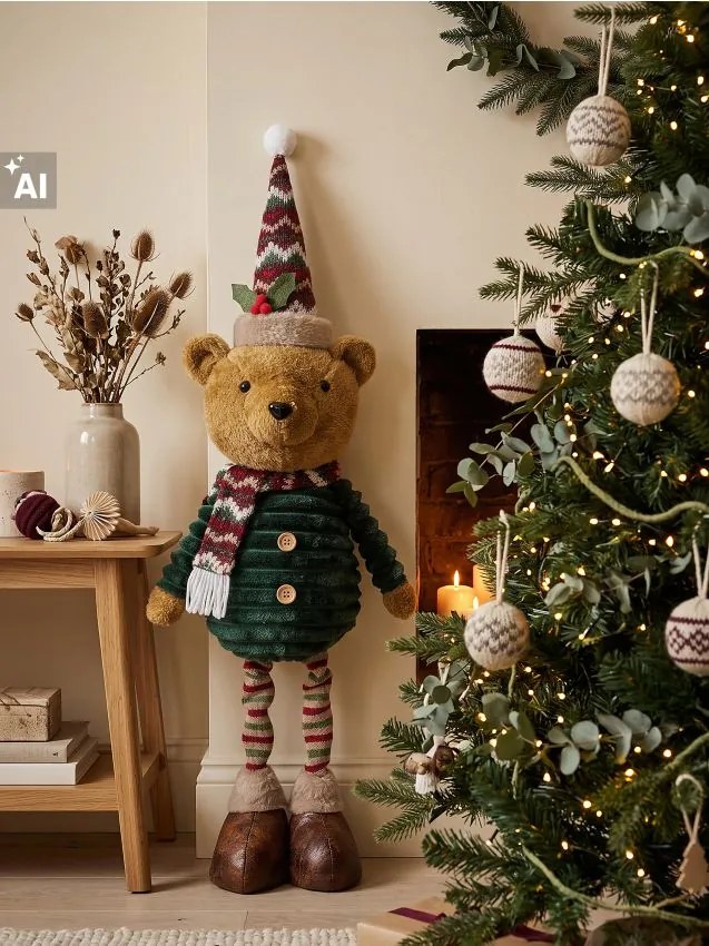 Sinsay - Stojící vánoční dekorace ve tvaru medvídka - vícebarevná