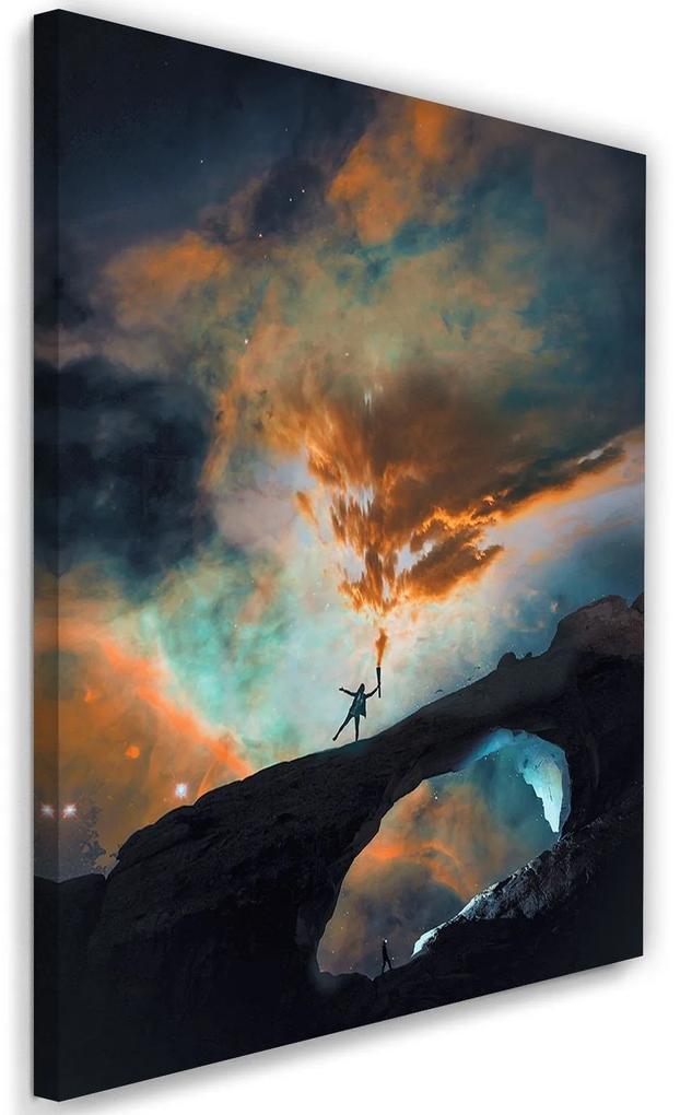 Gario Obraz na plátně Člověk a mraky - Rokibul Hasan Rozměry: 40 x 60 cm