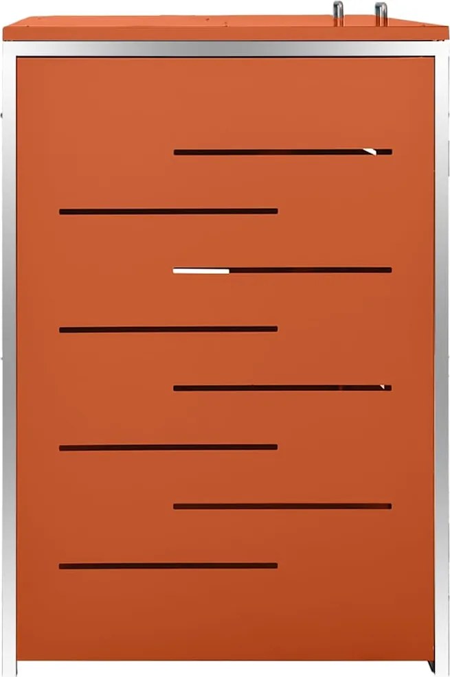 Přístřešek na dvě popelnice 138 x 77,5 x 115 cm nerezová ocel 149563