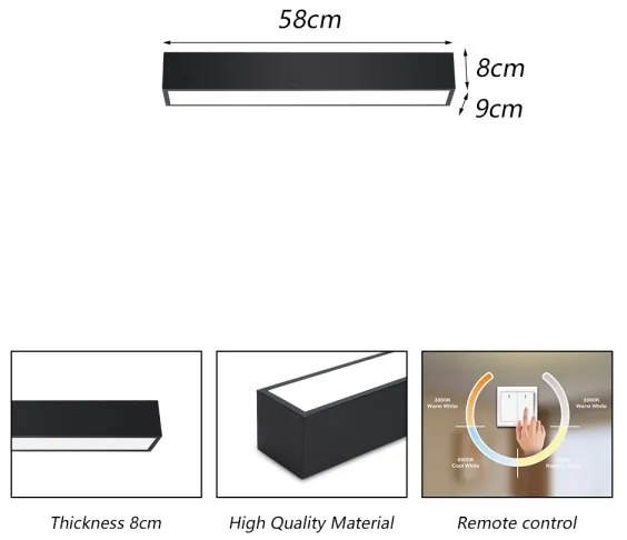 Immax NEO 07254L - LED Stmívatelné svítidlo LUNGO 20W/230V Wi-Fi Tuya černá + DO