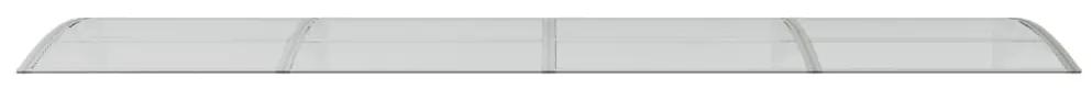 vidaXL Vchodová stříška šedá a průhledná 400 x 75 cm polykarbonát [153598]