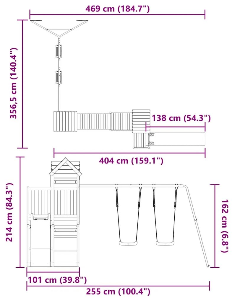 Dětské Hřiště Na Zahradu - Masivní impregnované borové dřevo