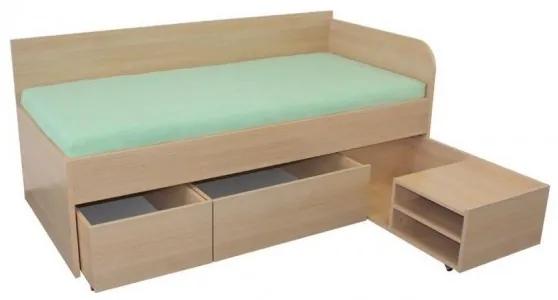 Vyvýšená dětská postel s úložným prostorem INA, 90x200 LERMO