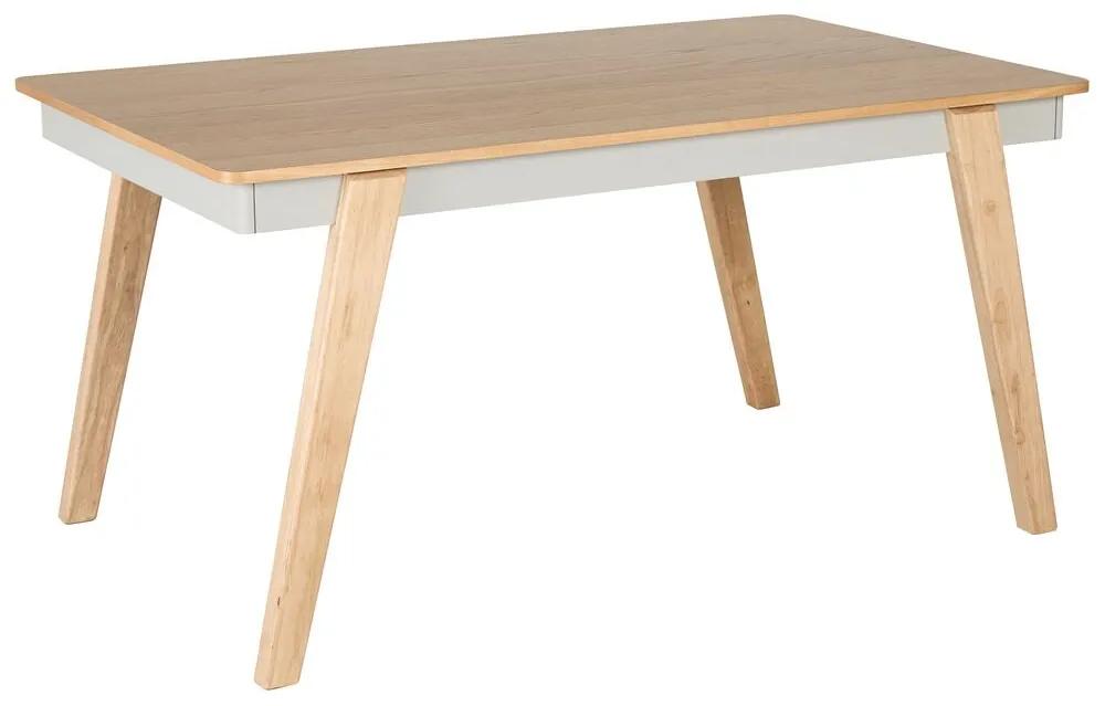 Jídelní stůl 150 x 90 cm světlé dřevo/šedý PHOLA Beliani