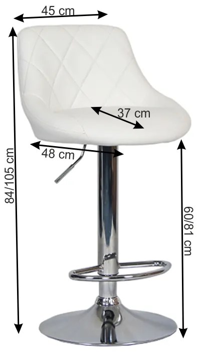 Kondela Marid bílá ekokůže /chromová