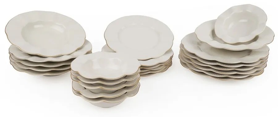 Porcelánová jídelní sada 24 ks pro 6 osob Waves – Kütahya Porselen