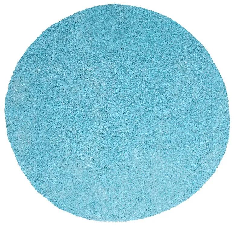 Koberec světle modrý kruhový ⌀ 140 cm DEMRE Beliani