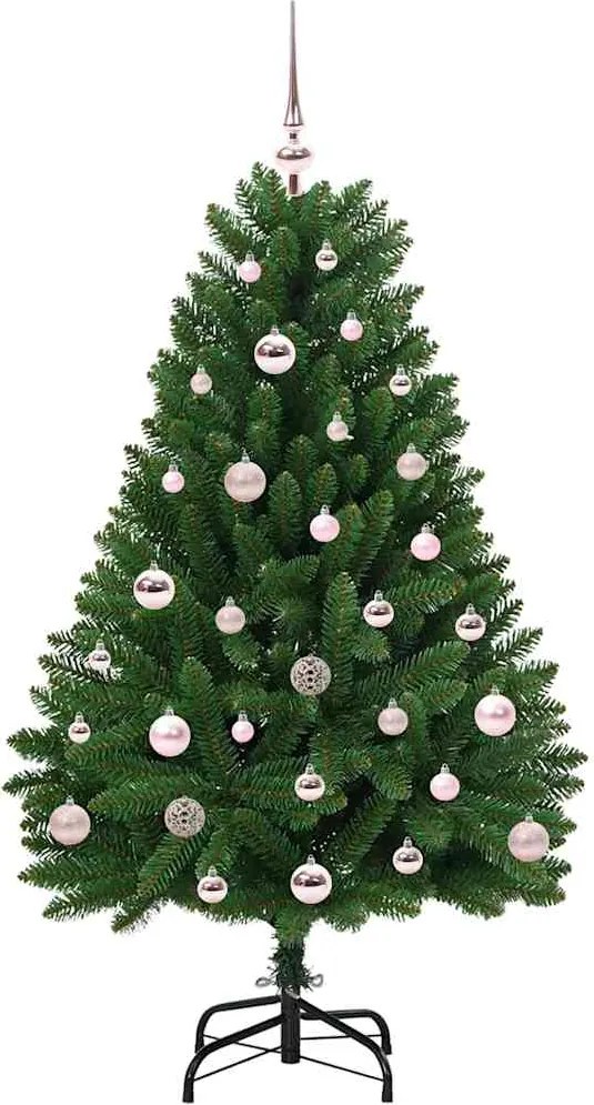 Umělý vánoční stromeček 120 cm 150 LED Teplá bílá PVC a ocel 3395669