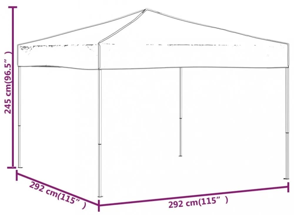 Party stan 3x3 m Dekorhome Antracit