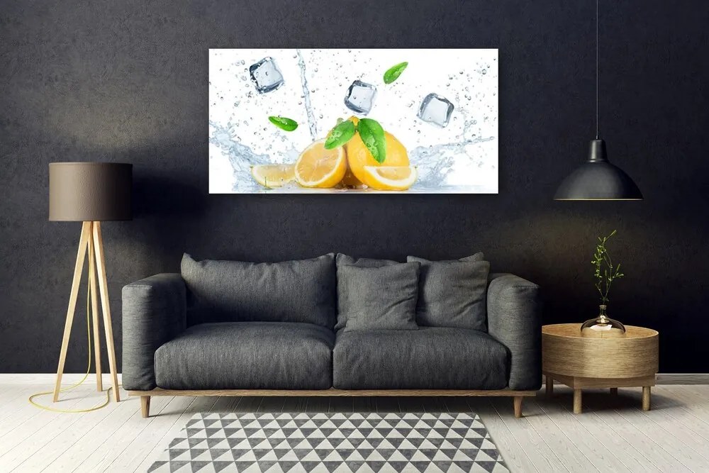akrylový obraz Citron Kostka Ledu Kuchyně 120x60 cm