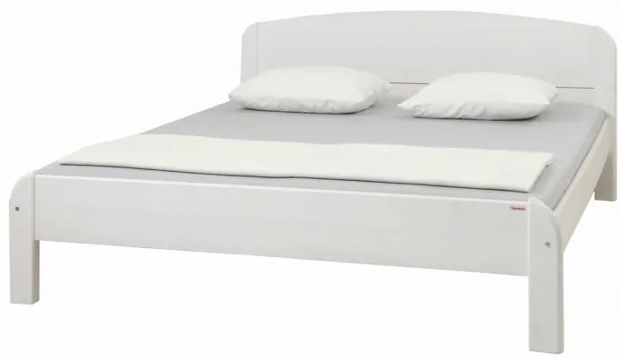 Manželská postel BERGHEN s nízkým čelem, šířka 180 cm - bílá