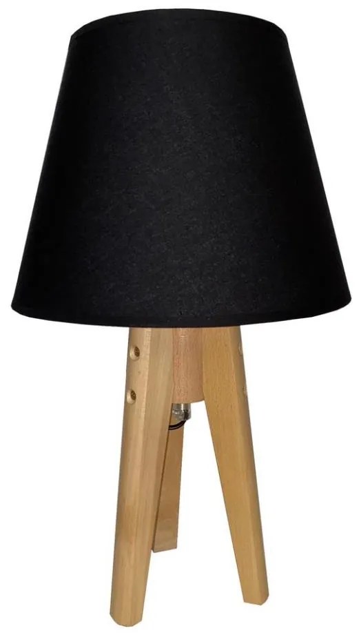 Stolní lampa CONE 1xE27/60W/230V borovice černá
