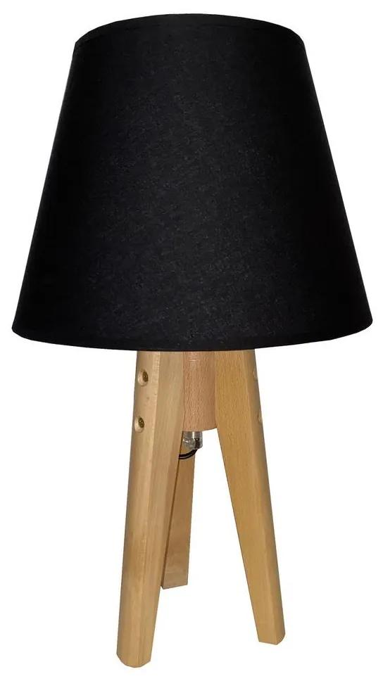 Venti Stolní lampa CONE 1xE27/60W/230V borovice černá VE0395