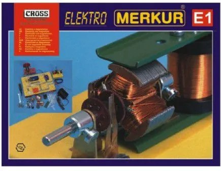 MERKUR E1 Stavebnice elektřina, magnetizmus v krabici 36x28x8cm