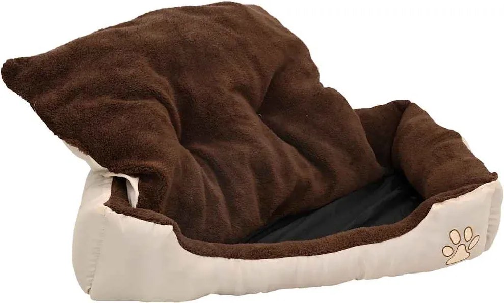 Teplý pelíšek pro psy s polstrovaným polštářem XL 170202