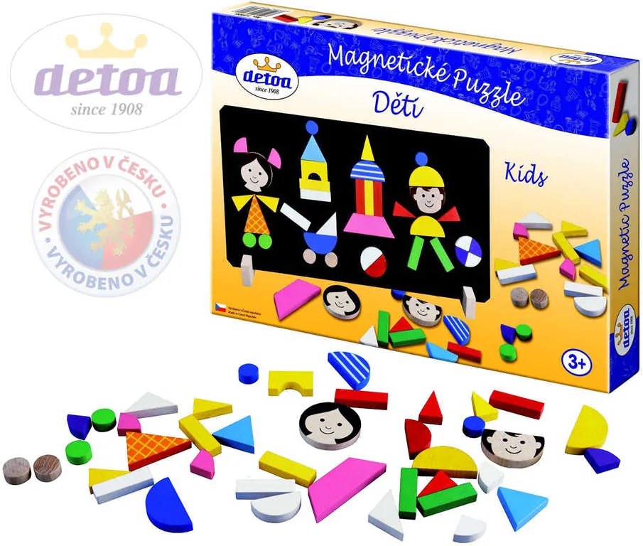 DETOA Puzzle děti magnetické * DŘEVĚNÉ HRAČKY * dt12906