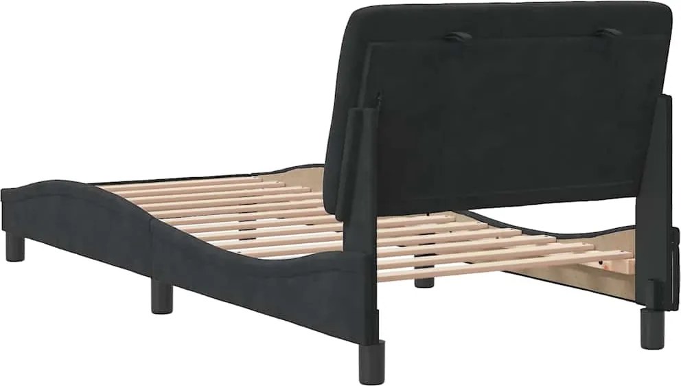 Rám postele bez matrace černý 80x200 cm samet 3207889